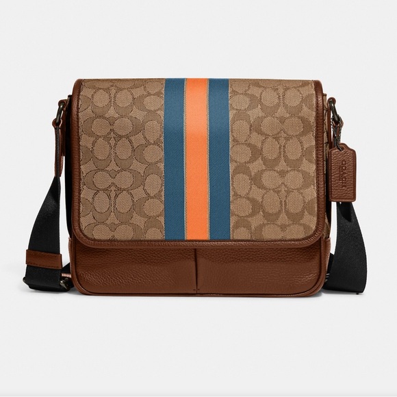 Coach | Bags | Coach Thompson Small Map Bag In Signature Jacquard With ...